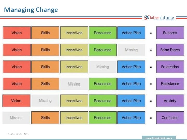 Ingredients for Change Management - Faber Infinite