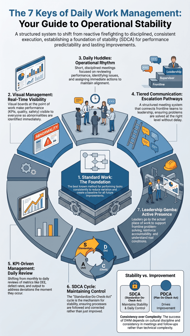 7 Keys to Daily Work Management: A Guide for Manufacturers - Faber Infinite